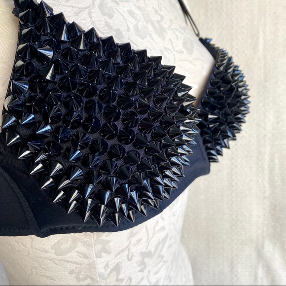 Tops | Hvoffrs Punk Rock Spiked Bra Top Rave Lingerie | Poshmark